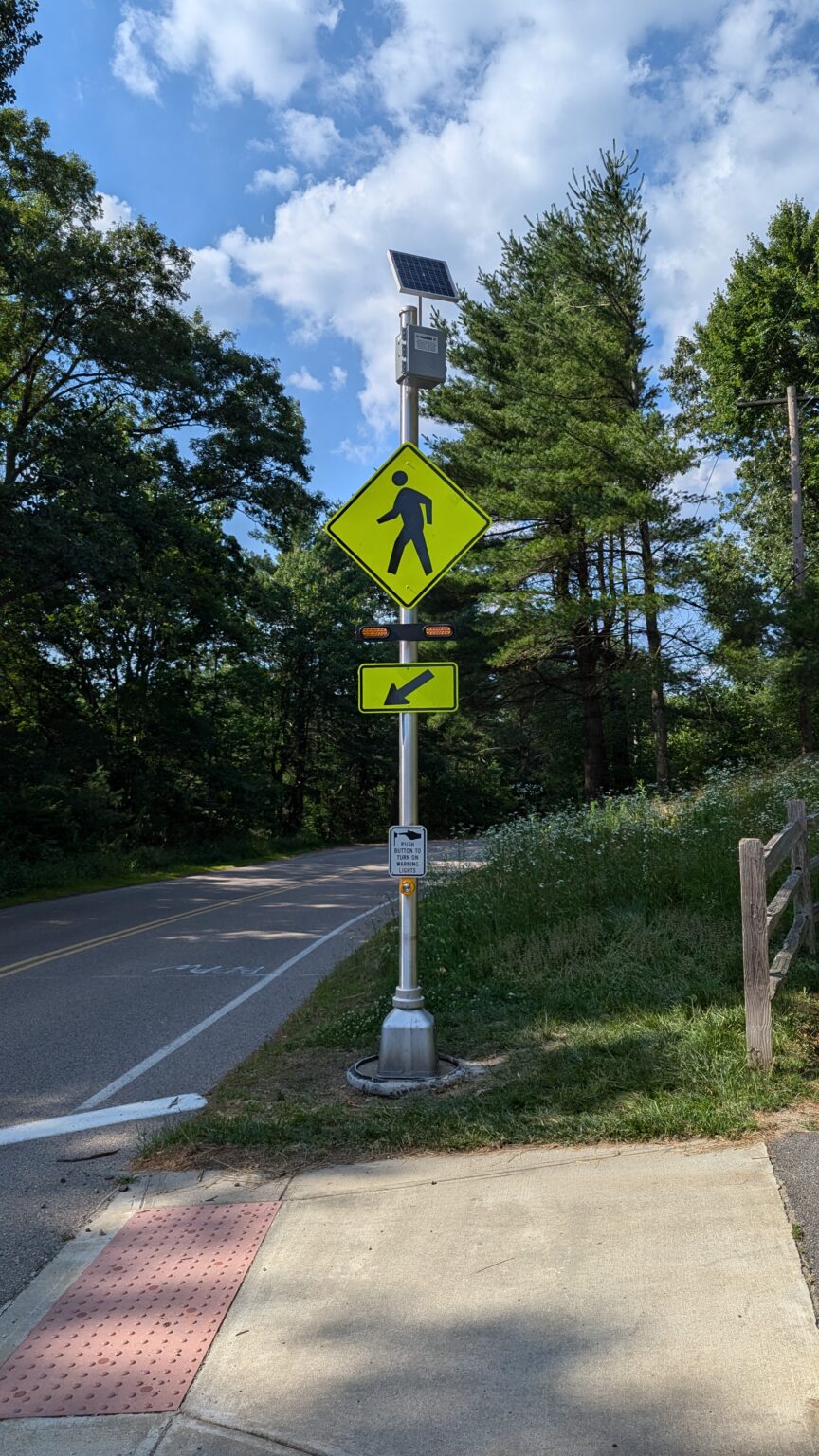 New traffic signals have been installed at the Lake Street trail crossing - Franklin ...